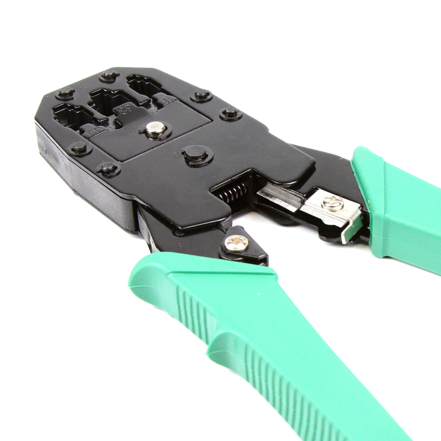 RJ45 RJ11 RJ12 Cat5e 6 LAN Phone Data Network TOOL KIT+Modular Plug ...