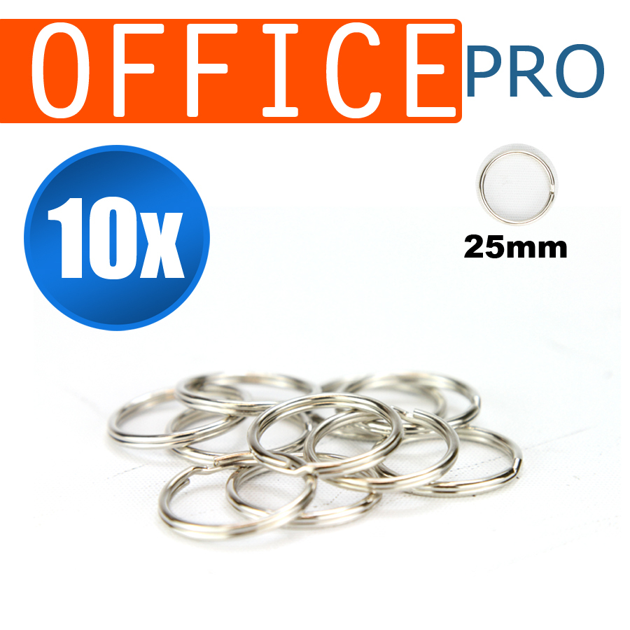 12 20 25 30 38mm Steel Split Metal Key Holder Ring Keyring Link Chains ...