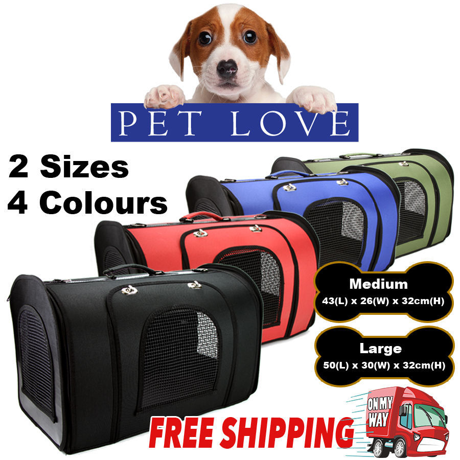 Pet Dog Cat Rabbit Foldable Portable Travel Cage Carrier Bag Handbag Crate
