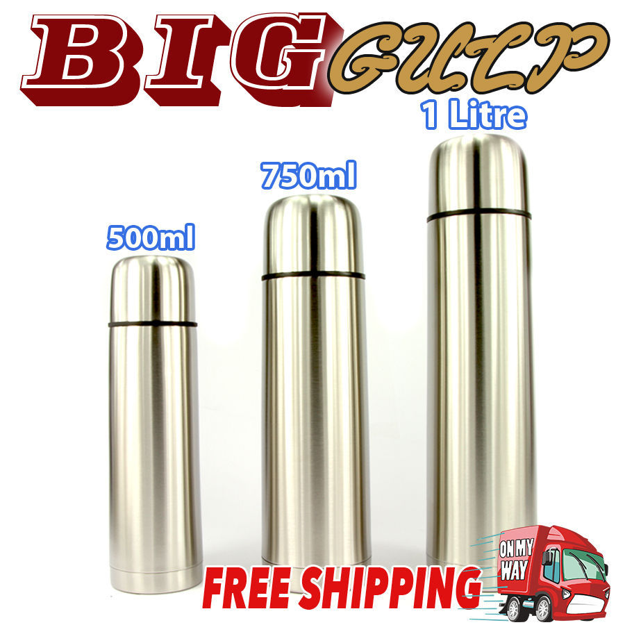 500ml/750ml/1000ml litre Stainless Steel Vacuum Thermos Bullet Flask ...